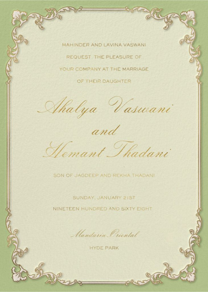 Ornate Border Invitation