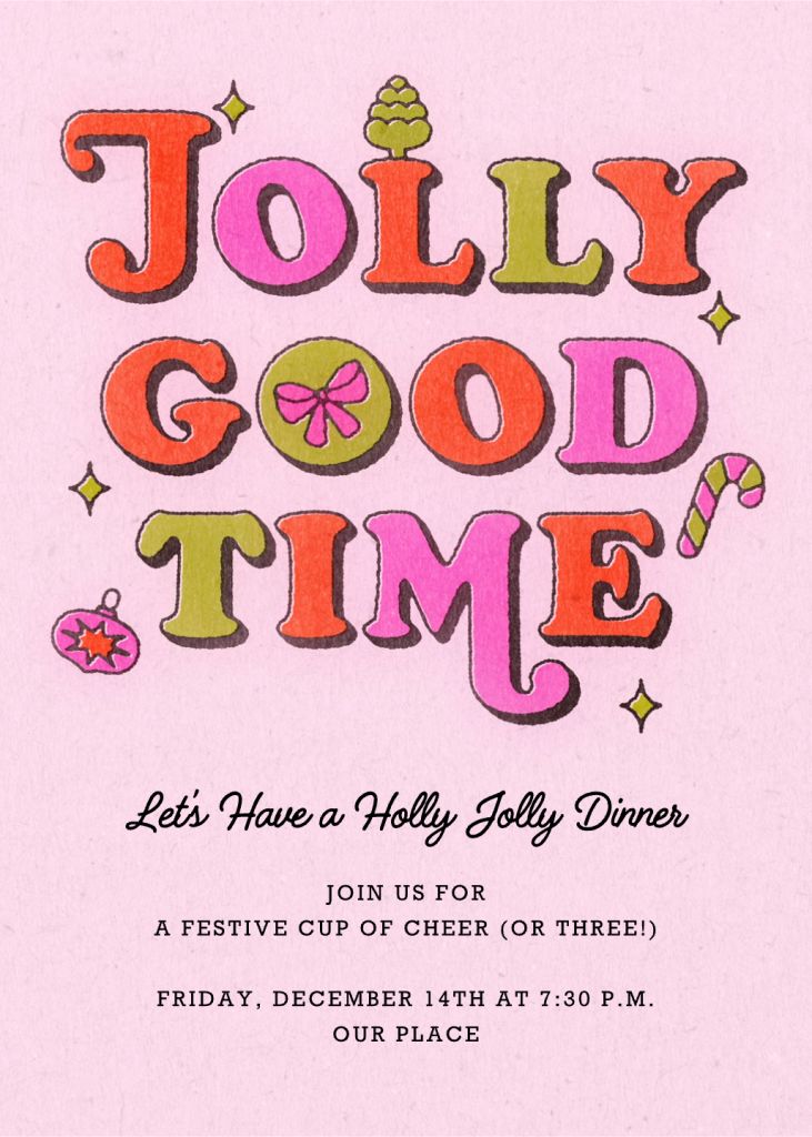 Jolly Good Time - Holiday Party Invitation | Send online instantly ...