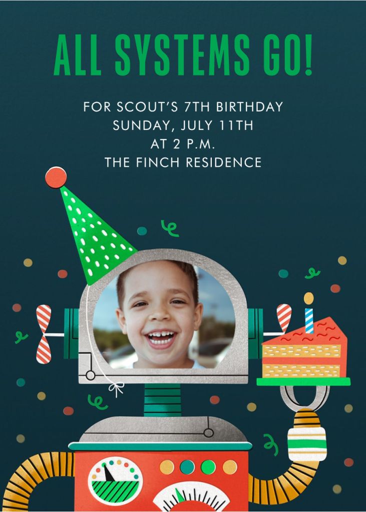Birthday Bot - Invitation | Send online instantly | RSVP tracking