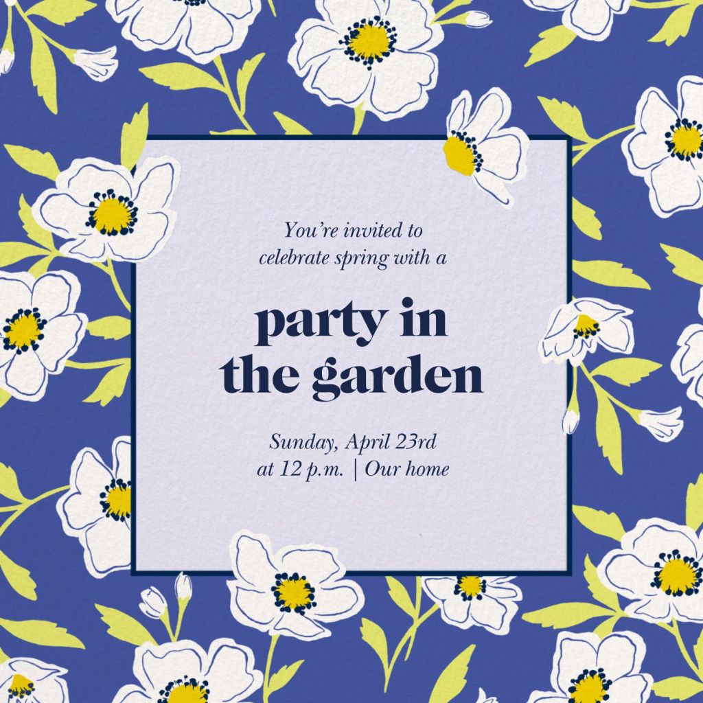 Sprung - Spring Party Invitation | Send online instantly | RSVP tracking