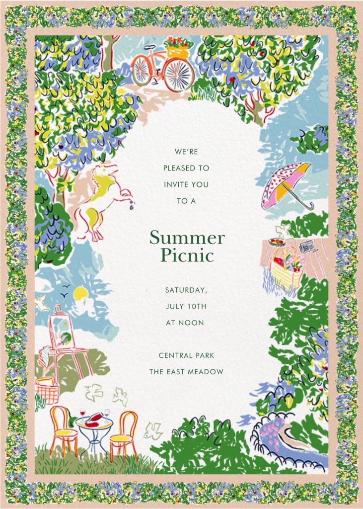 Picturesque Park - Picnic Invitation | Send online instantly | RSVP ...