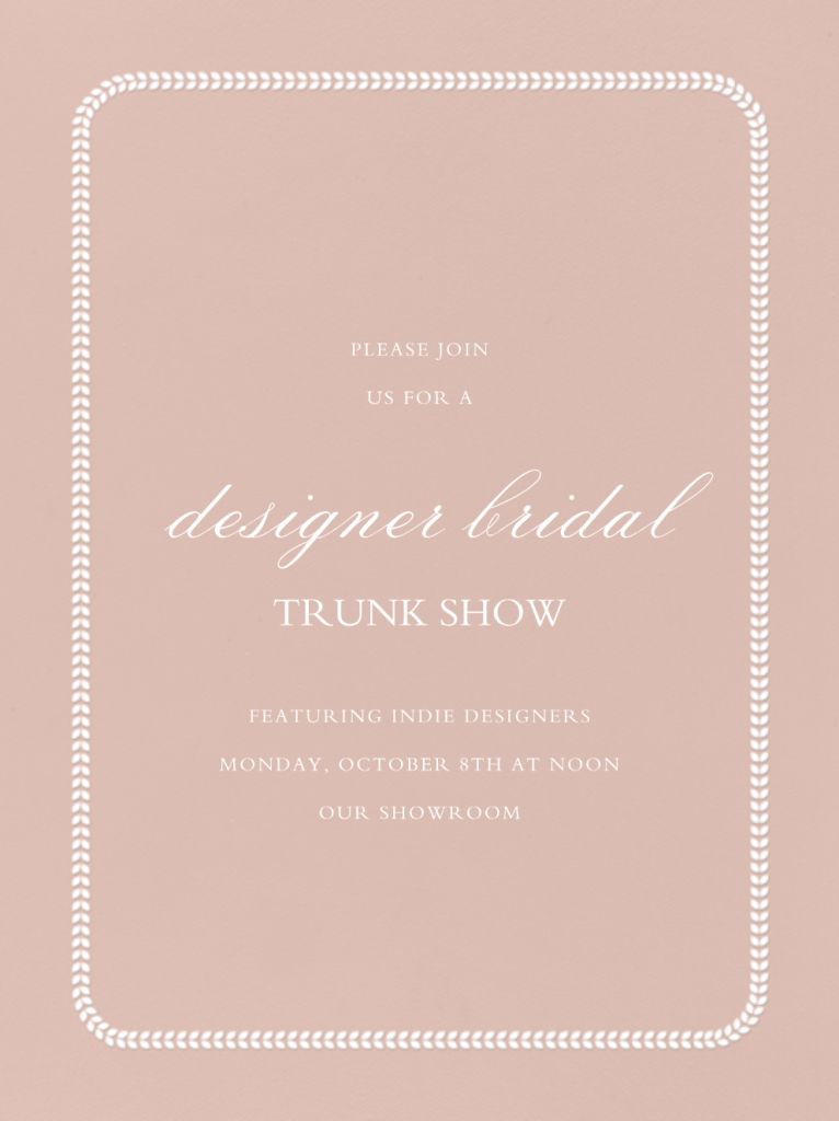 Leaf Inner Bevel Border - Shopping Event Invitation | Send online ...