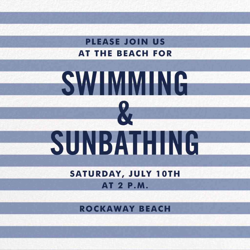 Beach Towel - Pool Party Invitation | Send online instantly | RSVP tracking