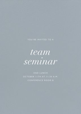 Seminar Invitations | Send online instantly | RSVP tracking
