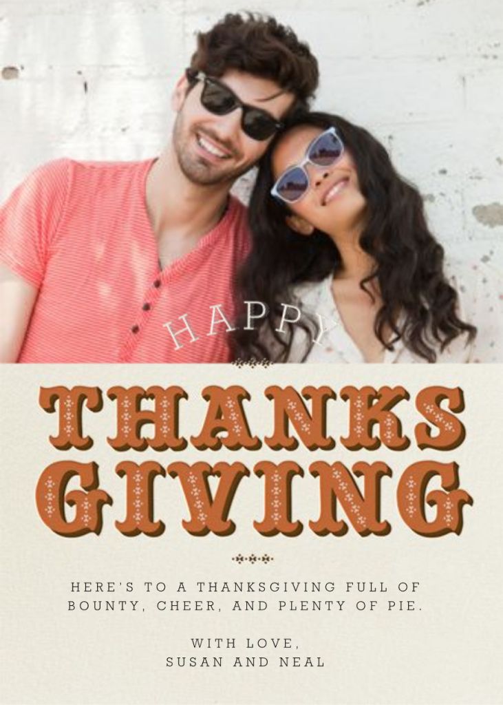 Thanksgiving Photo Card