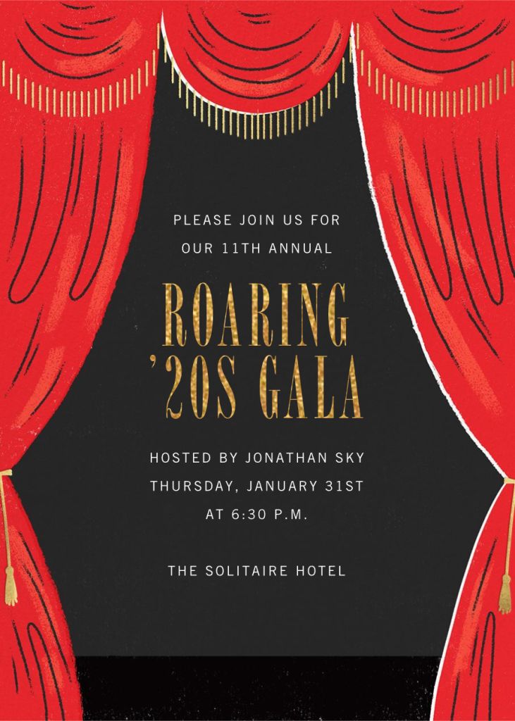 Curtain Call - Fundraiser Invitation | Send online instantly | RSVP ...