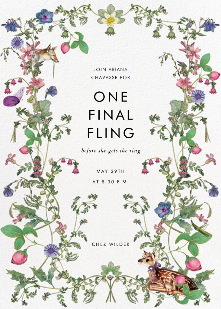 Fanged Fawn - Bachelorette Party Invitation | Send online instantly ...