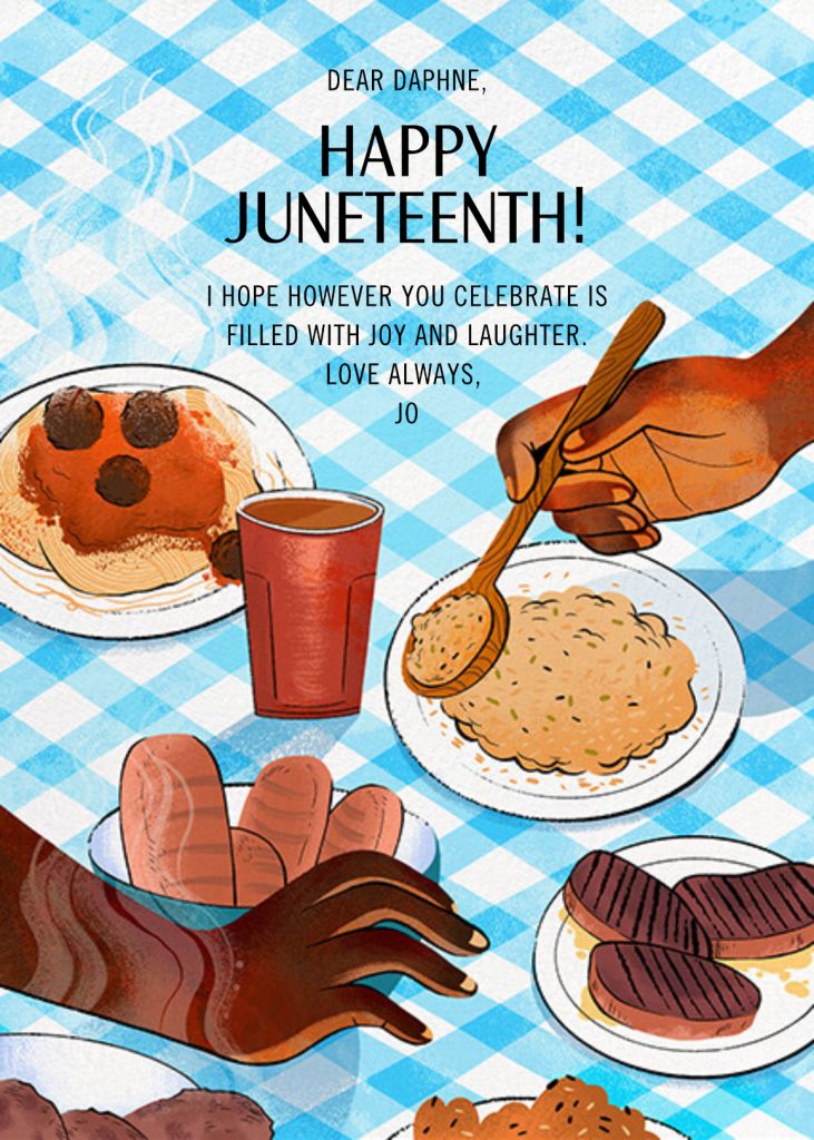 Juneteenth Table - Juneteenth Card | Send online instantly | Track opens