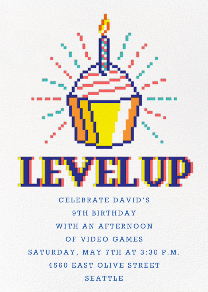 8-Bit Birthday | Send online instantly | RSVP tracking