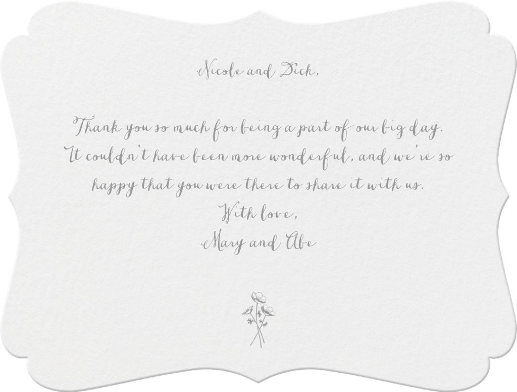 Alcazar (Thank You) - Stationery | Send online instantly | Track opens