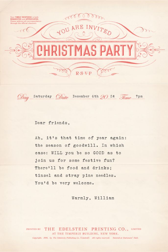 Open Letter - Christmas Party - Holiday Party Invitation | Send online ...
