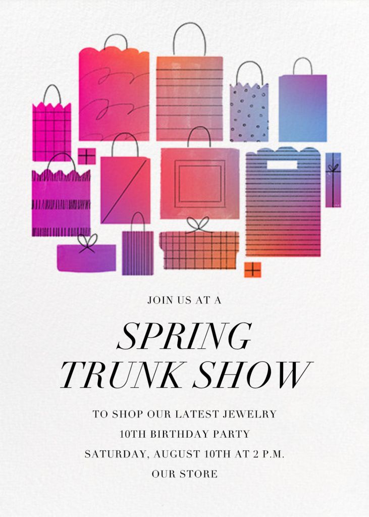 Shopper's Delight - Retail Event Invitation | Send online instantly ...