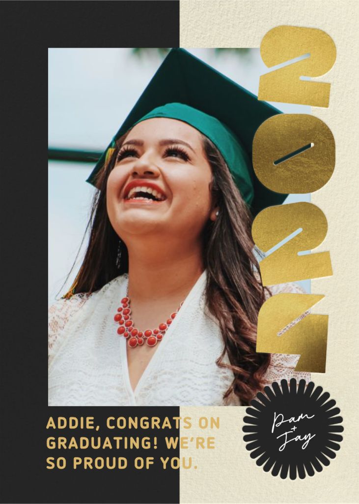 Block Out - Graduation Card | Send online instantly | Track opens