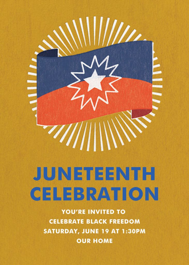 Juneteenth Flag - Juneteenth Invitation | Send online instantly | RSVP ...