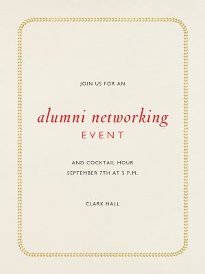 Alumni Event Invitations | Send online instantly | RSVP tracking
