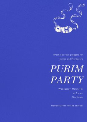 Purim Invitations | Send online instantly | RSVP tracking