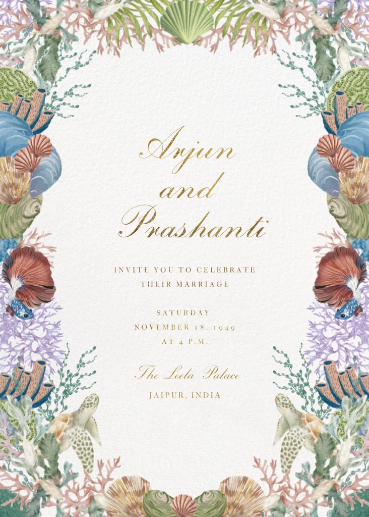 Underwater Oasis - Wedding Invitation | Send online instantly | RSVP ...