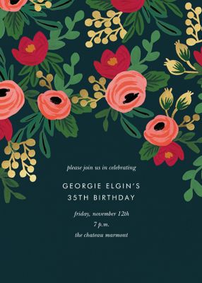 Adult Birthday Invitations | Send online instantly | RSVP tracking