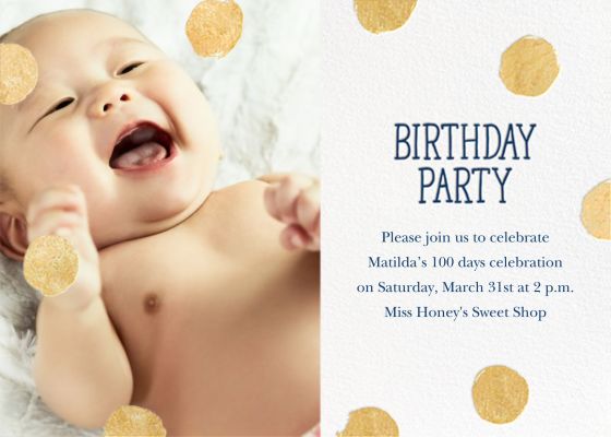 Baby's 100 Day Celebration Invitations | Create & Customize Online