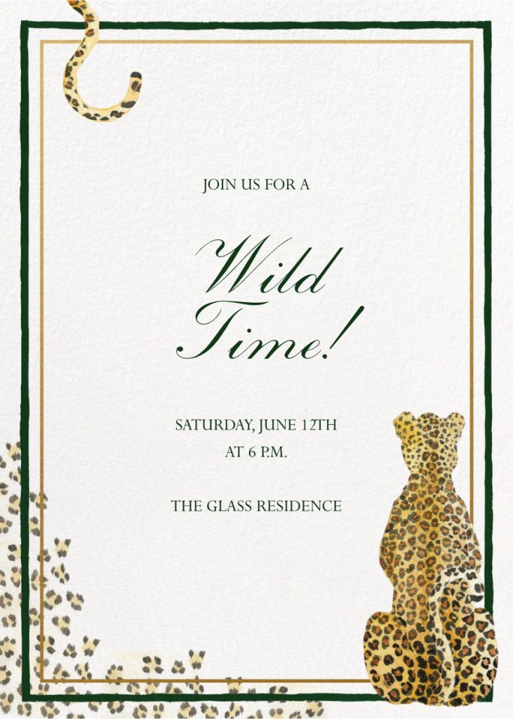 Leopard Print Invitation