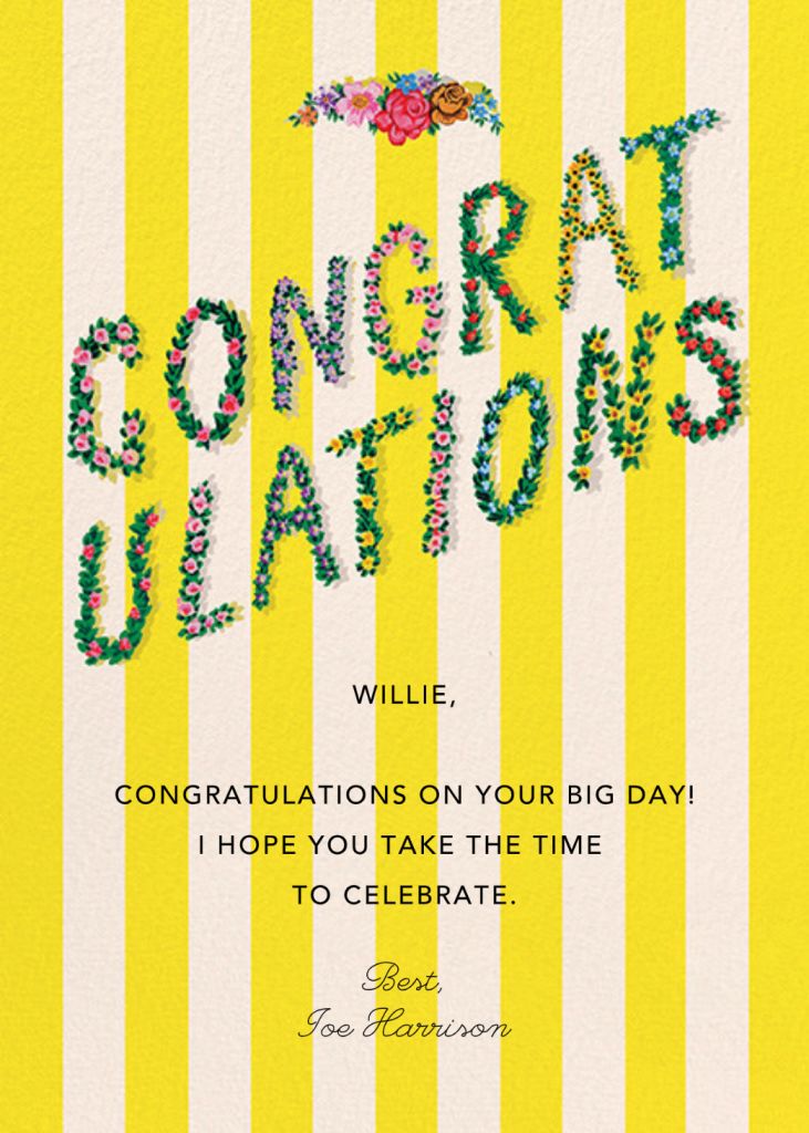Congrats in Bloom (Danielle Kroll) - Congratulations Card | Send online ...