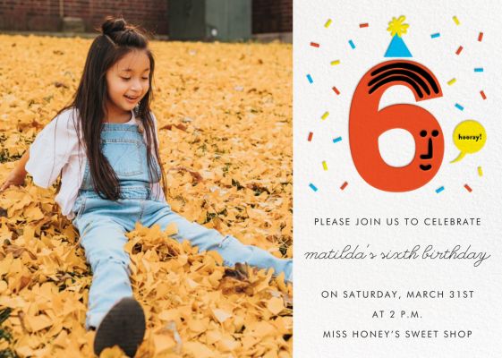 6th Birthday Invitations | Send online instantly | RSVP tracking
