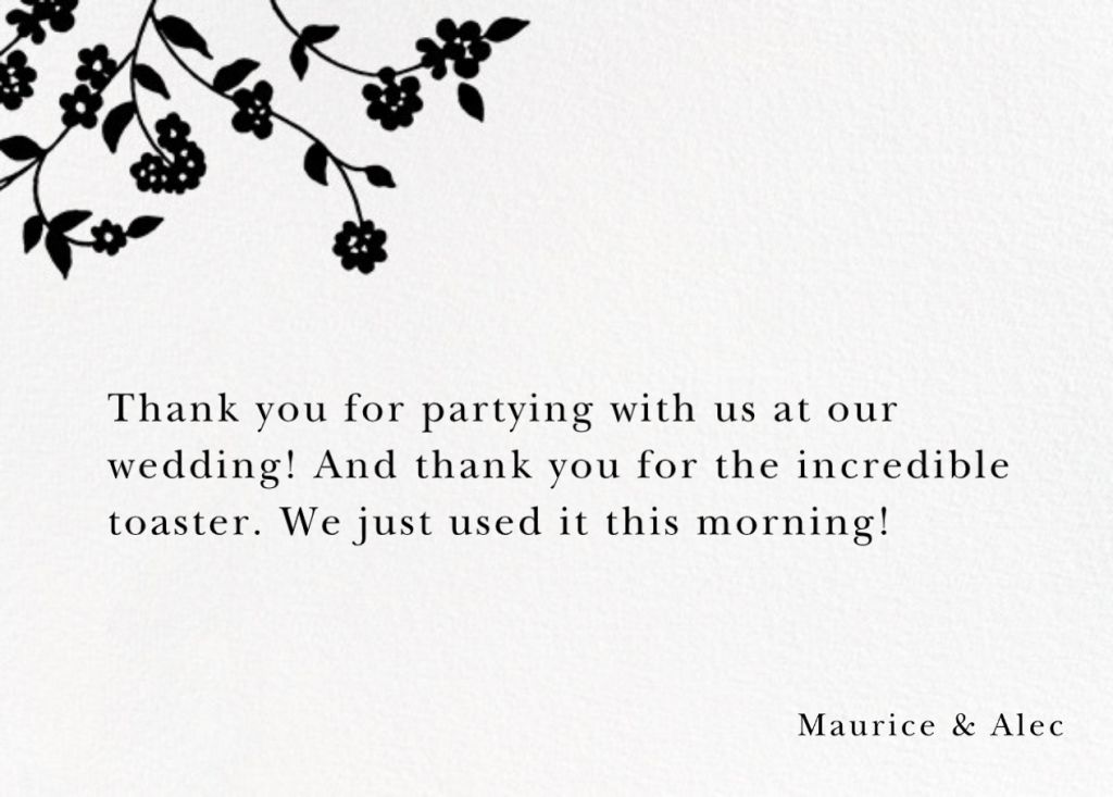 Floral Trellis II - Thank You - Stationery | Send online instantly ...