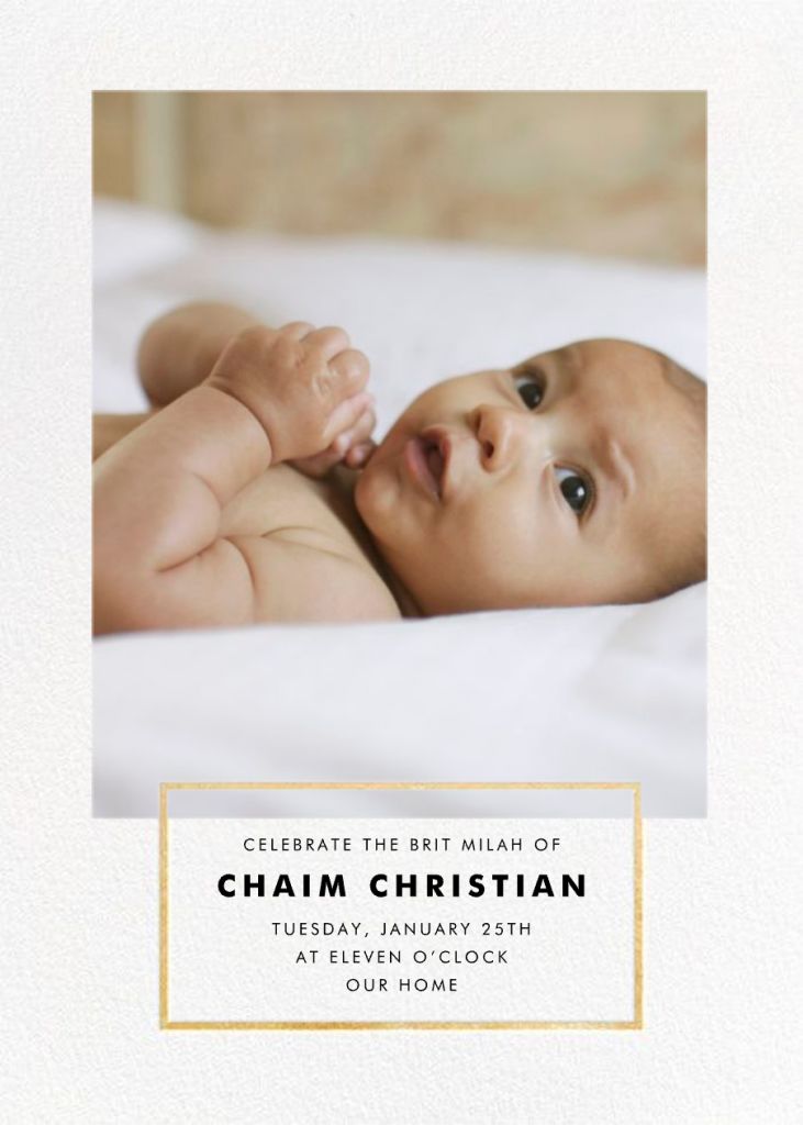 Placard - Bris/Baby Naming Invitation | Send online instantly | RSVP ...