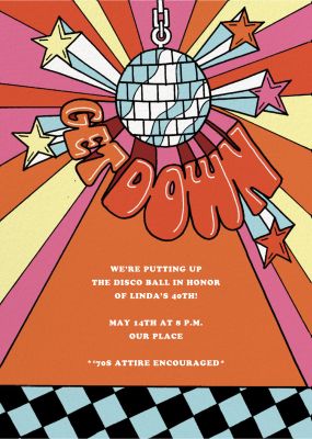 '70s Party Invitations | Send online instantly | RSVP tracking