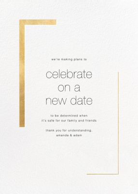 Wedding Change the Dates | Send online instantly | Track opens