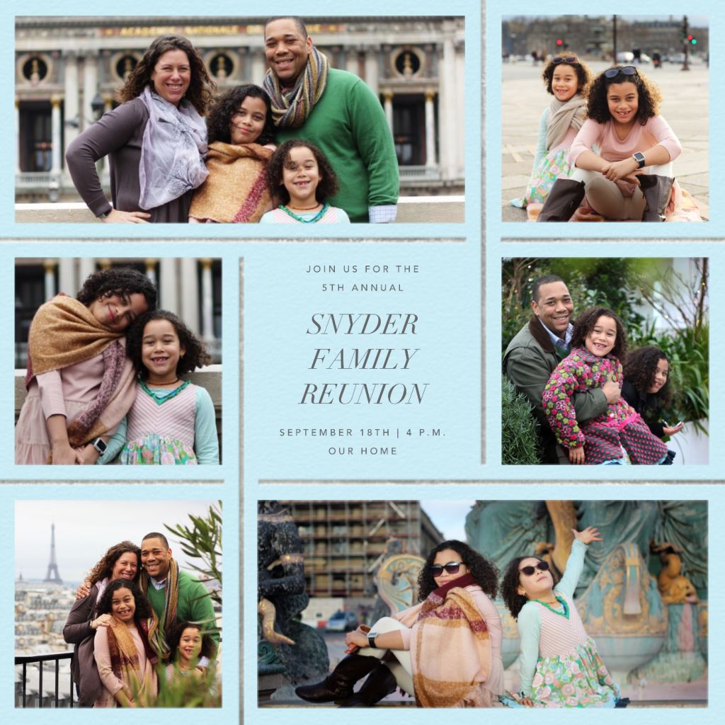 Photo Grid Border - Family Reunion Invitation | Send online instantly ...