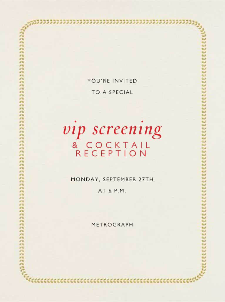 Leaf Inner Bevel Border Invitation