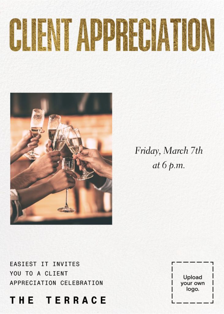 Photo and White Space (Customizable Template) - Appreciation Event ...