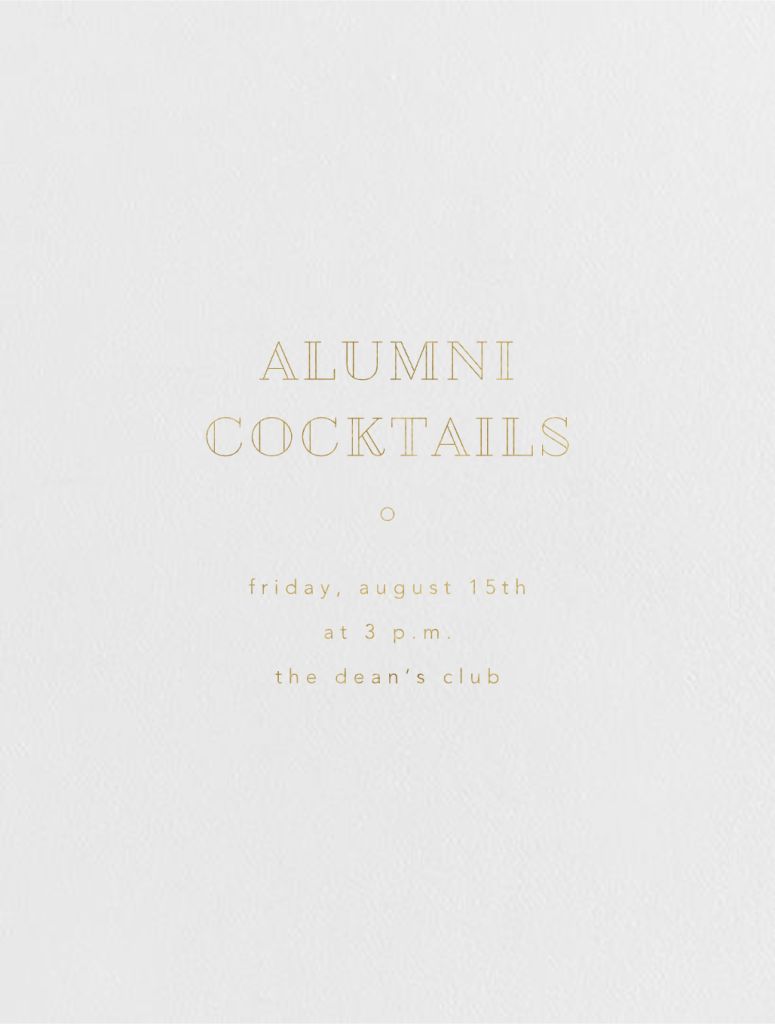 Candace - Cocktail Party Invitation | Send online instantly | RSVP tracking