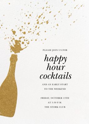Customize Online Happy Hour Invitations with RSVP Tracking