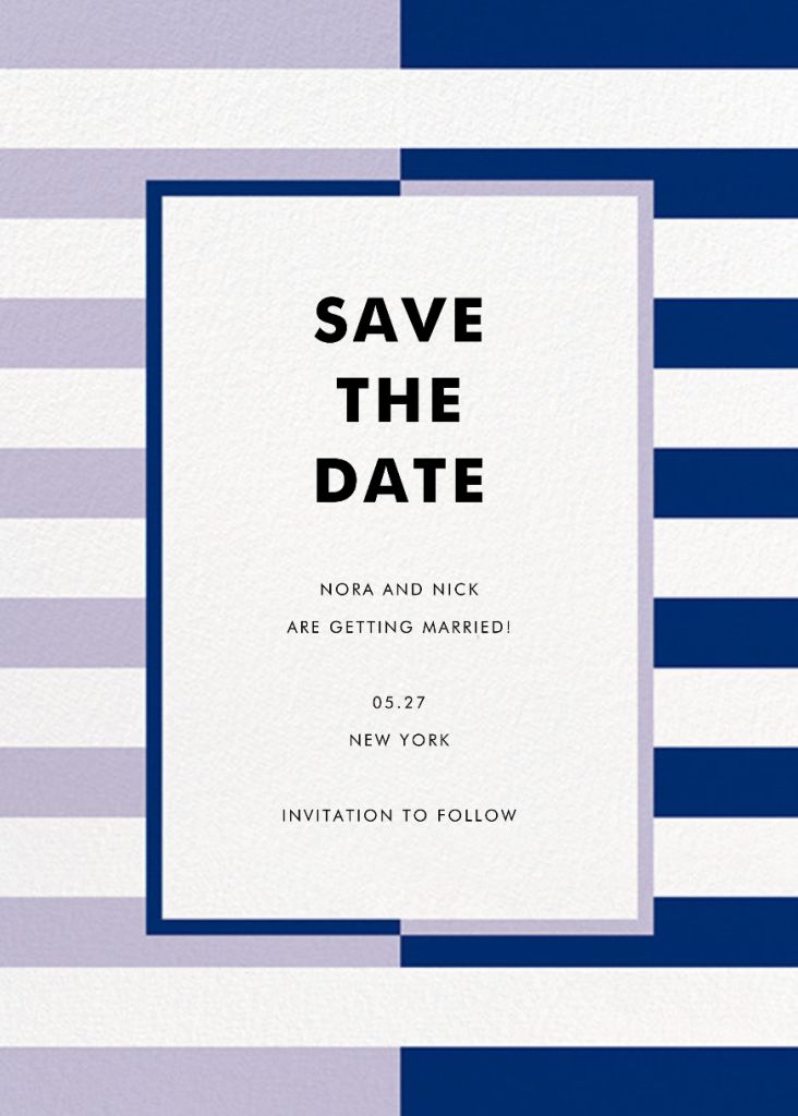 Colorblocked Stripes - Save the Date | Send online instantly | Track opens