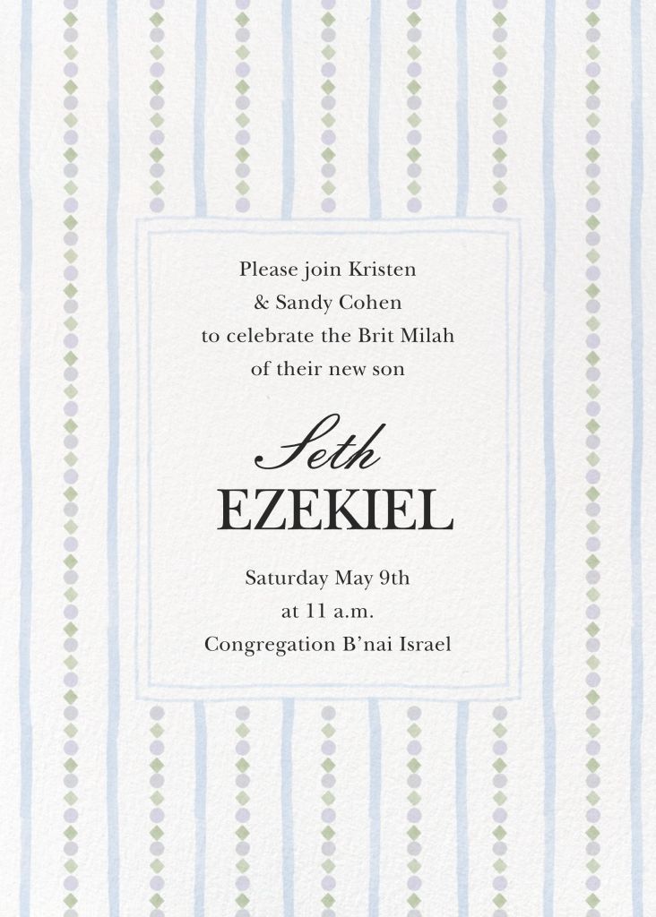 Beaded Curtain - Bris/Baby Naming Invitation | Send online instantly ...