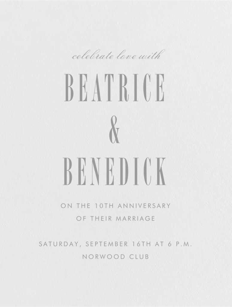 Armory - Anniversary Invitation | Send online instantly | RSVP tracking