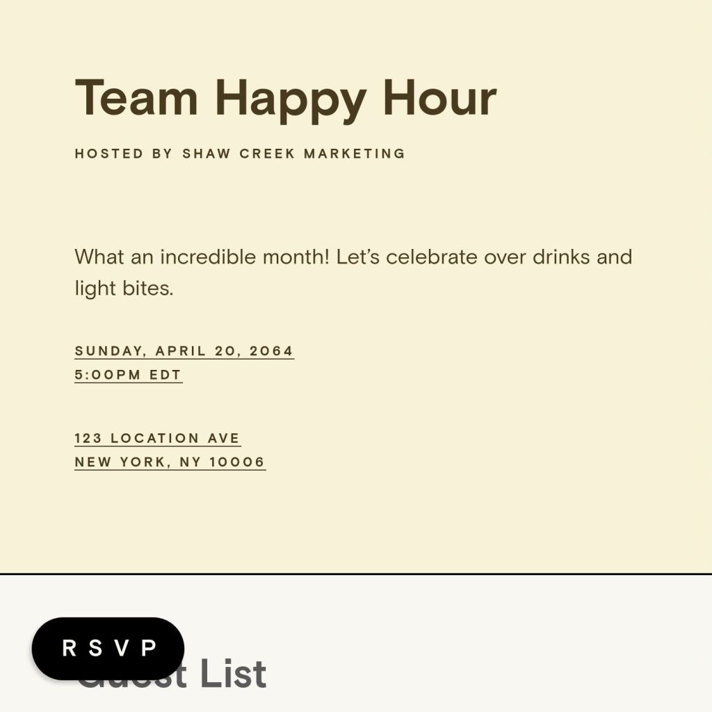 Paperless Post Flyer | Customizable & Easy Event Pages
