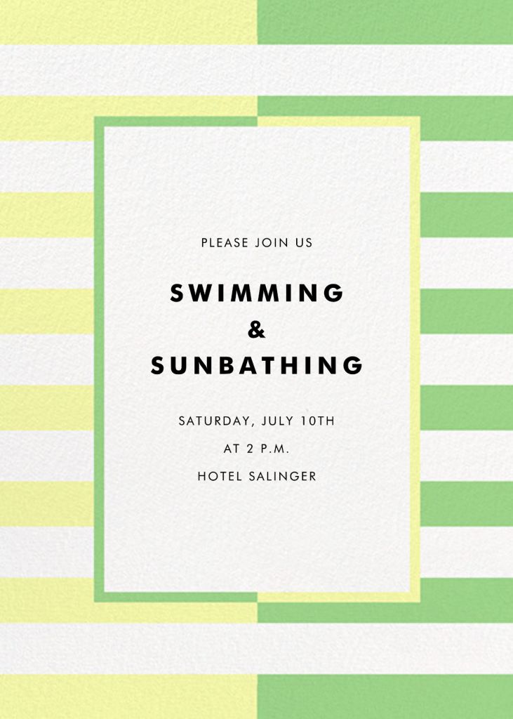 Colorblocked Stripes - Party Invitation | Send online instantly | RSVP ...