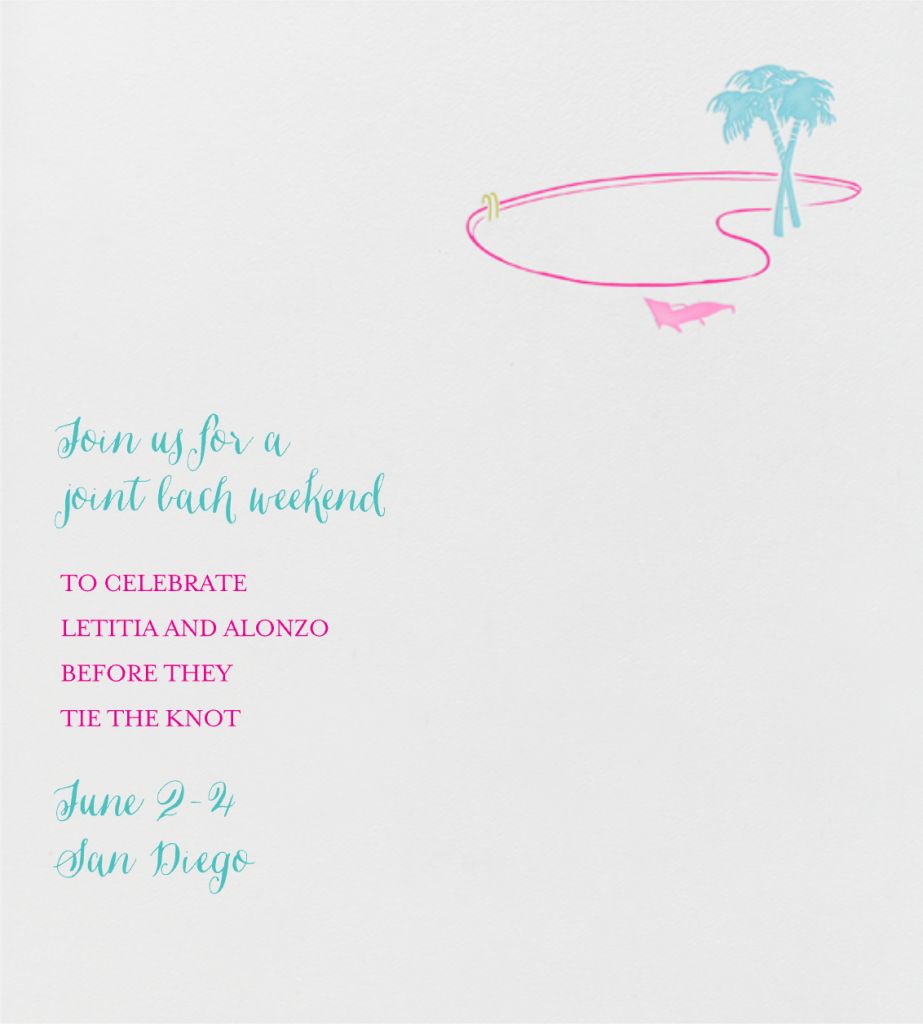 Vegas Pool Party - Invitation | Send online instantly | RSVP tracking