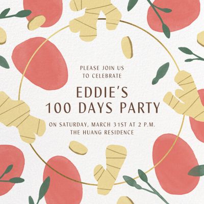 Baby's 100 Day Celebration Invitations | Create & Customize Online