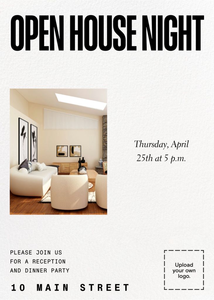 Photo and White Space (Customizable Template) - Open House Invitation ...