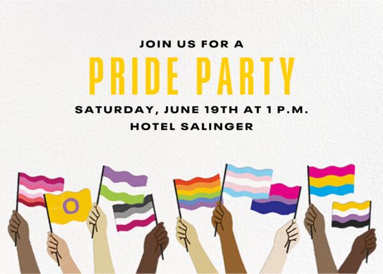 Pride Party Invitations | Send online instantly | RSVP tracking