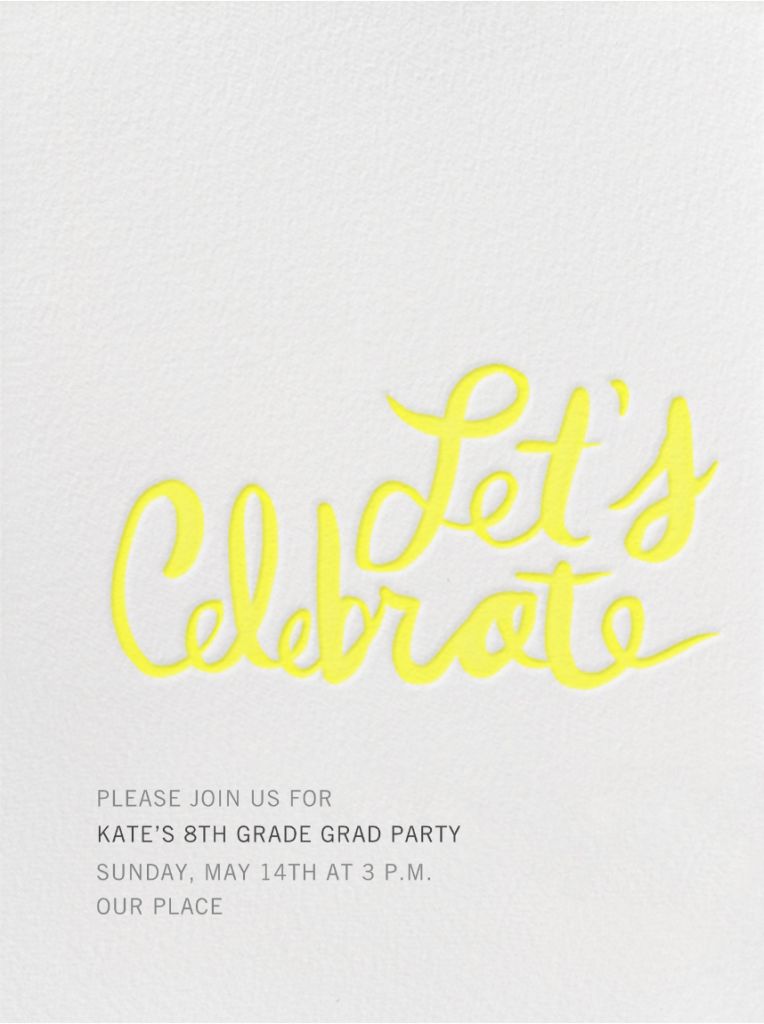 Let's Celebrate - Graduation Party Invitation | Send online instantly ...