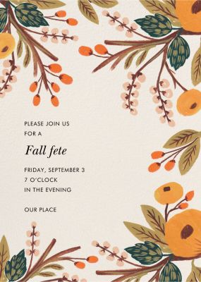 Fall Party Invitations | Send online instantly | RSVP tracking