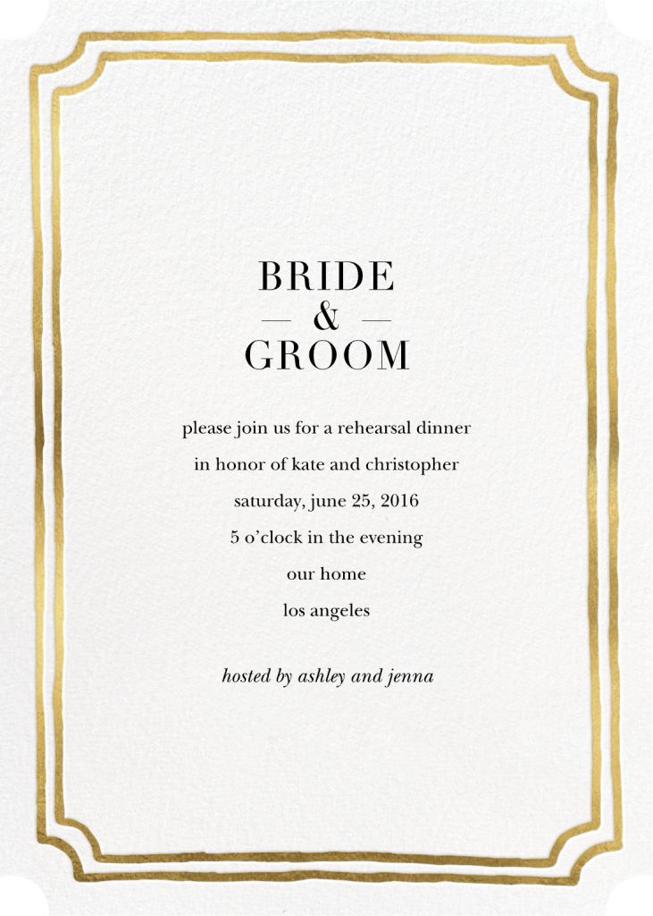 Double Border Indented Corners - Wedding Weekend Invitation | Send ...