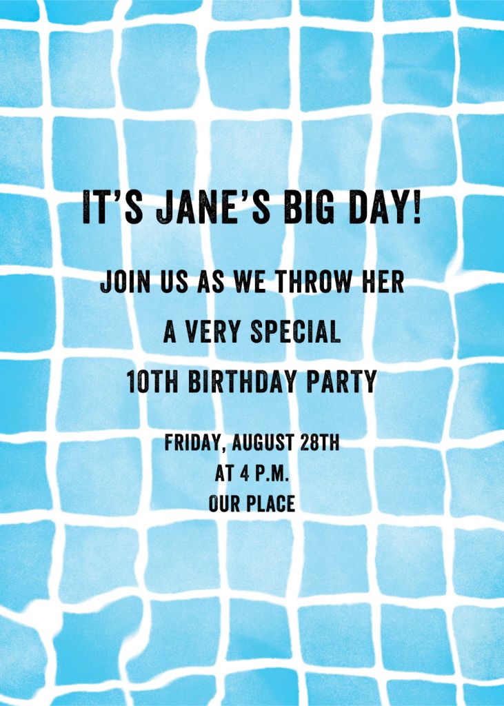 KSNY Pool Party | Send online instantly | RSVP tracking