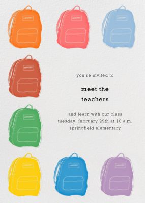 Meet the Teacher Invitations | Send online instantly | RSVP tracking