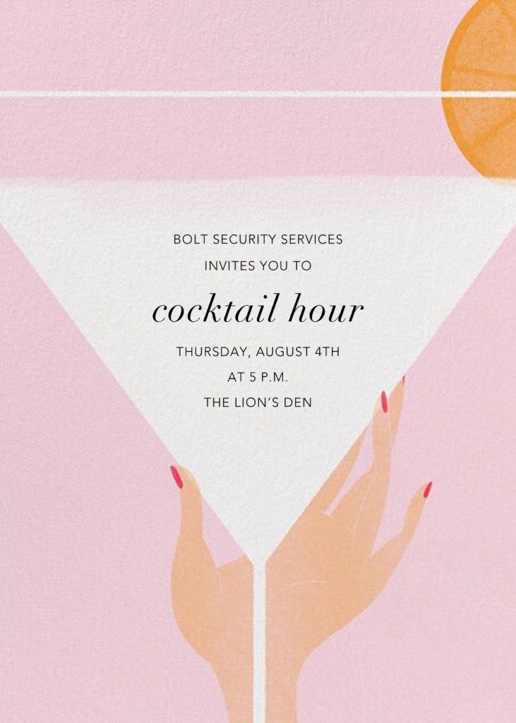 Extra Dry - Cocktail Party Invitation | Send online instantly | RSVP ...